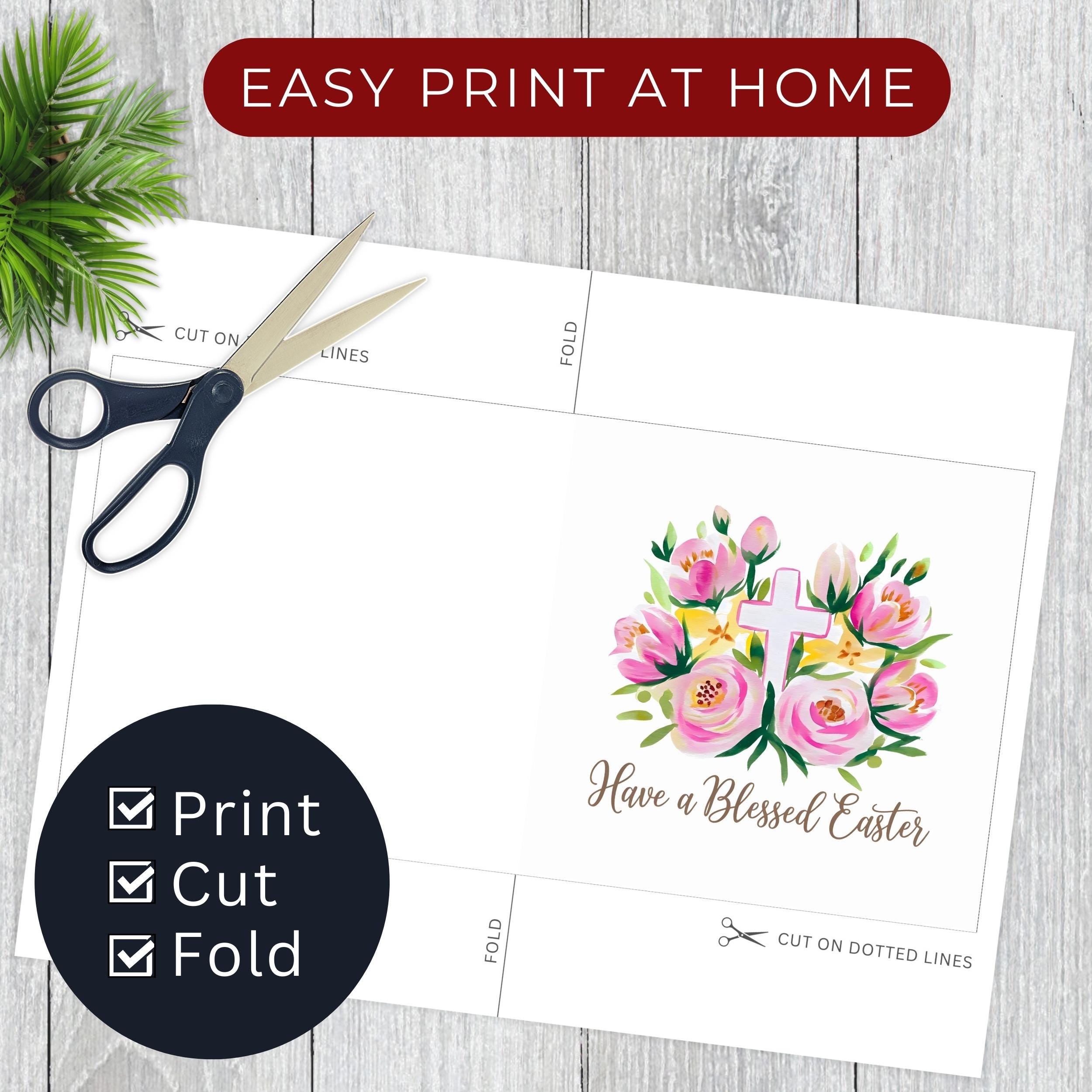 Have A Blessed Easter Christian Card Printable, Easter Blessings Card ...