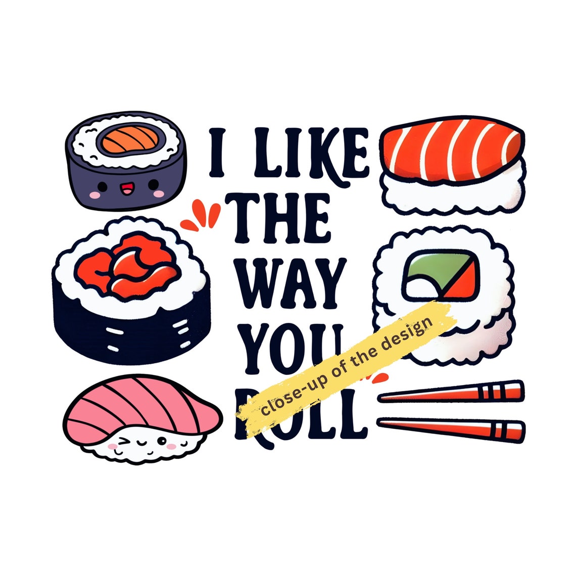 Sushi Greeting Card Downloadable, Printable Kawaii Sushi Card, I Like ...