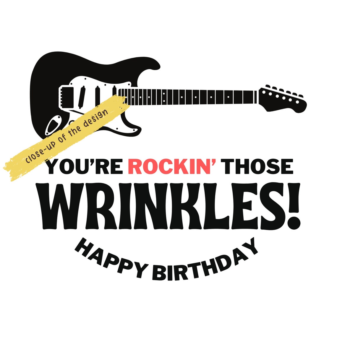 Metal Birthday Card Printable, Guitar Birthday Card, You're Rocking ...