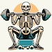 Workout PNG, Skeleton Workout Clipart, Deadlift PNG, Skeleton ...