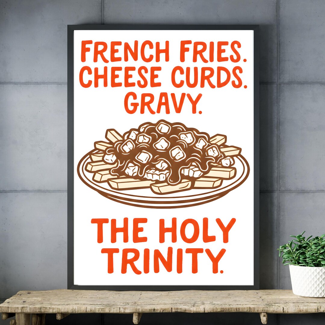 Poutine Poster Printable - Funny Canadian Wall Art Downloadable ...