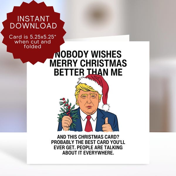 Trump Christmas Card - Etsy
