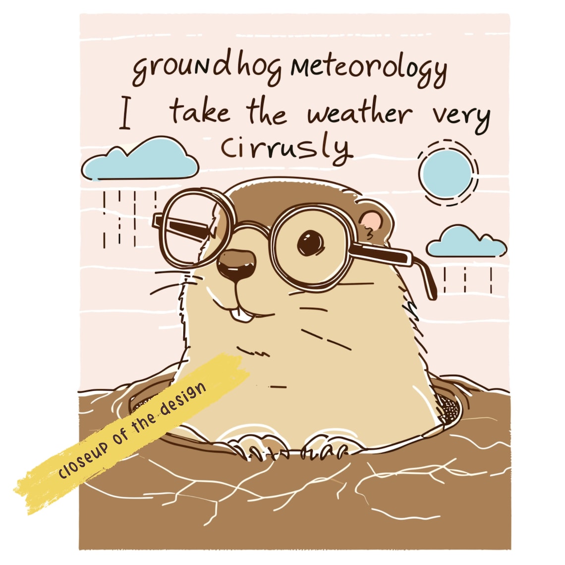 Groundhog Day Printable Card, Funny Groundhog Day Instant Download Card ...