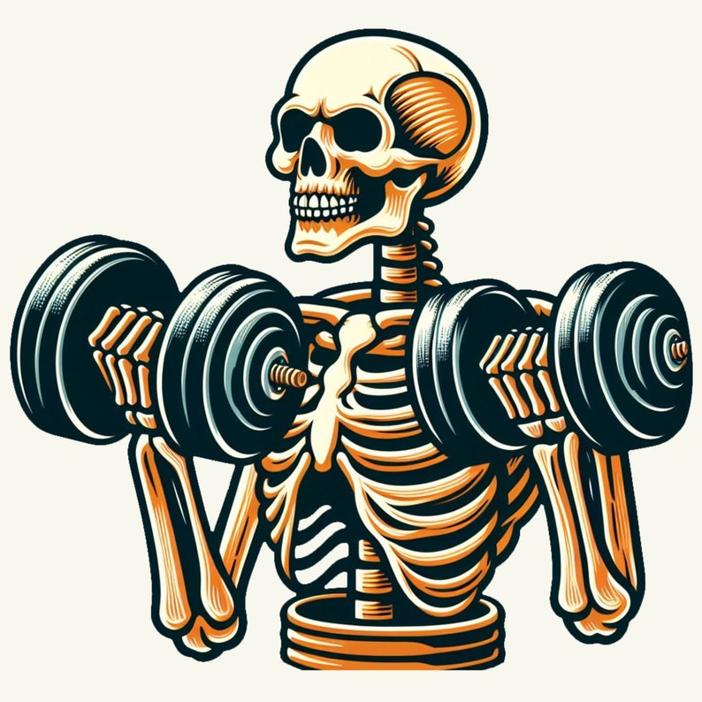 Workout PNG, Skeleton Workout Clipart, Deadlift PNG, Skeleton ...