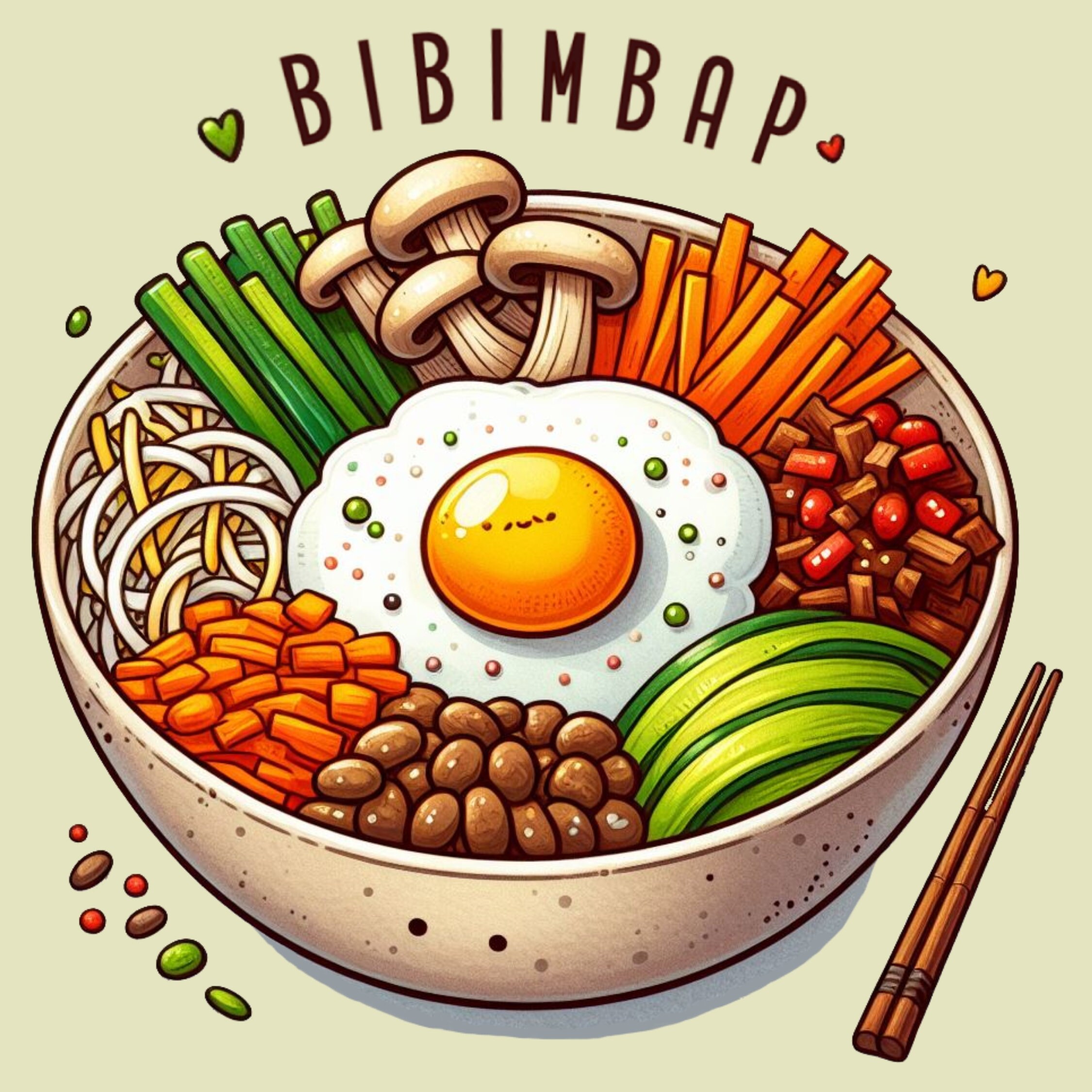 Bibimbap PNG, Bibimbap Clipart, Korean Food PNG, Bibimbap Digital ...