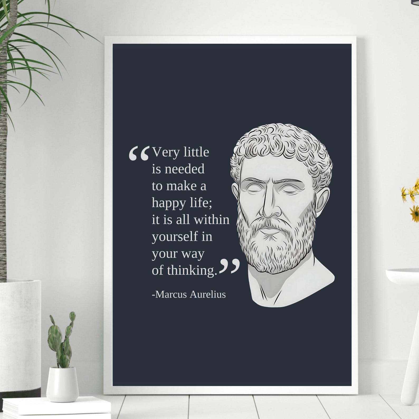 Stoicism Wall Art Printable, Stoic Philosophy Print, Marcus Aurelius ...