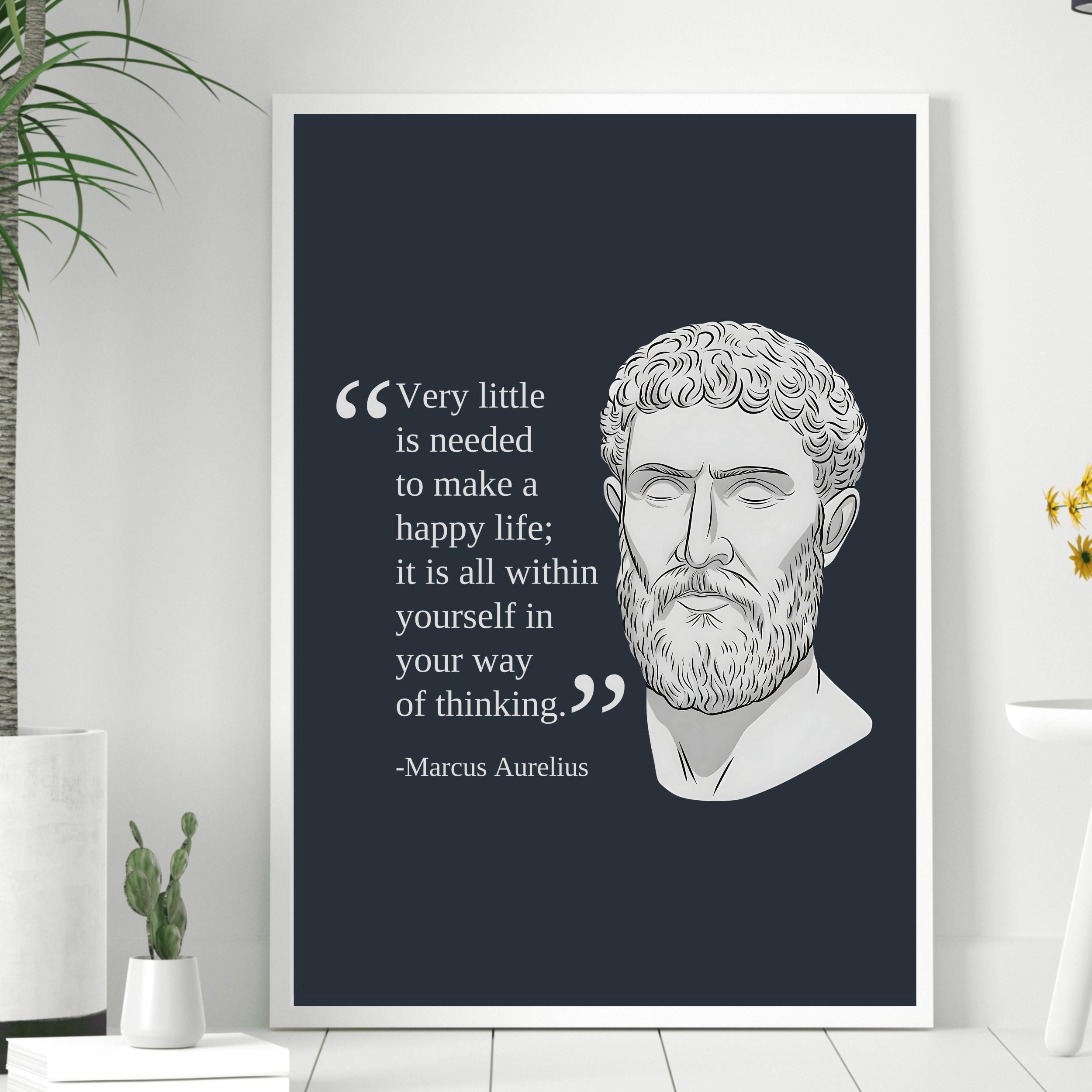 Stoicism Wall Art Printable, Stoic Philosophy Print, Marcus Aurelius ...