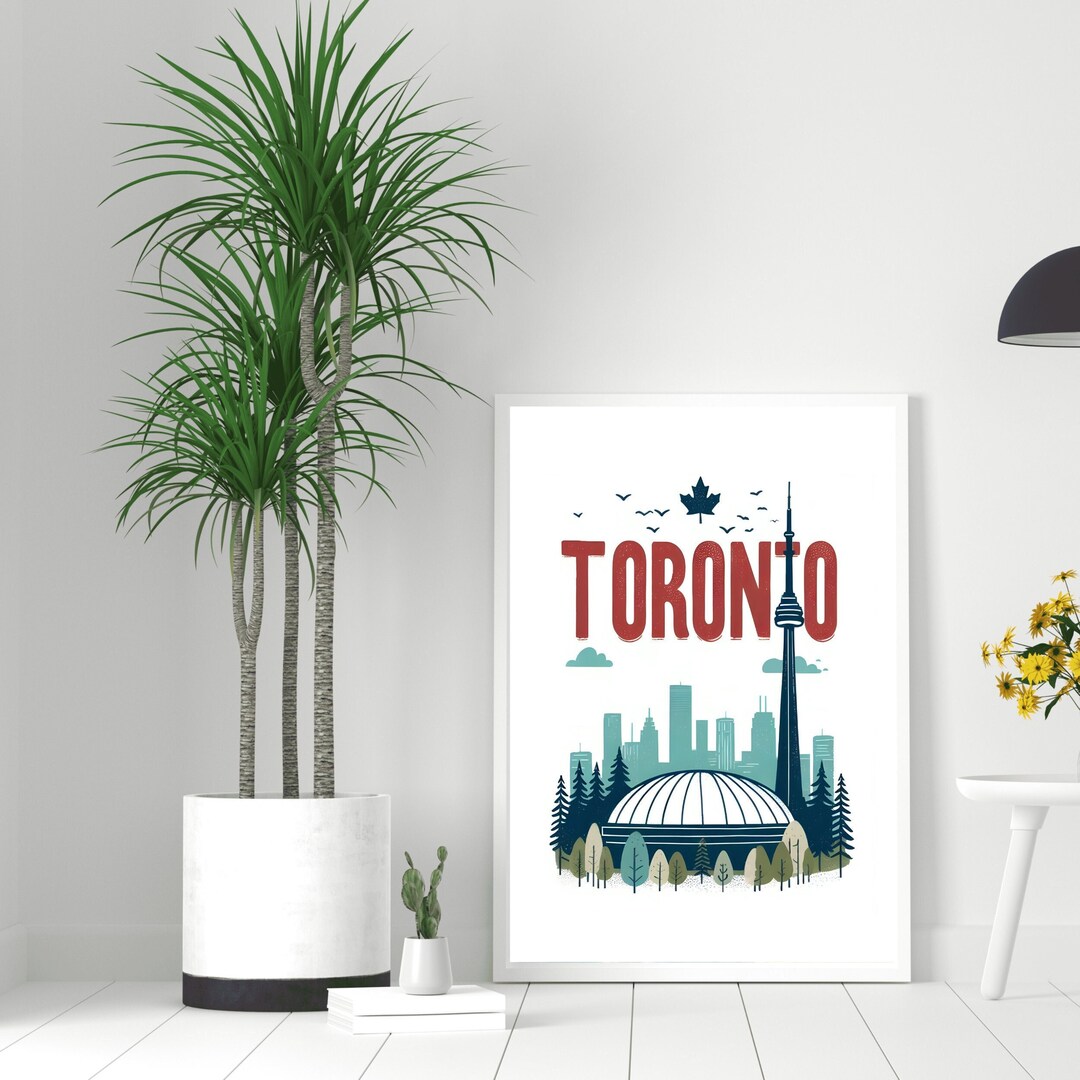 Toronto Poster Printable, the 6ix Wall Art, CN Tower Toronto Art ...