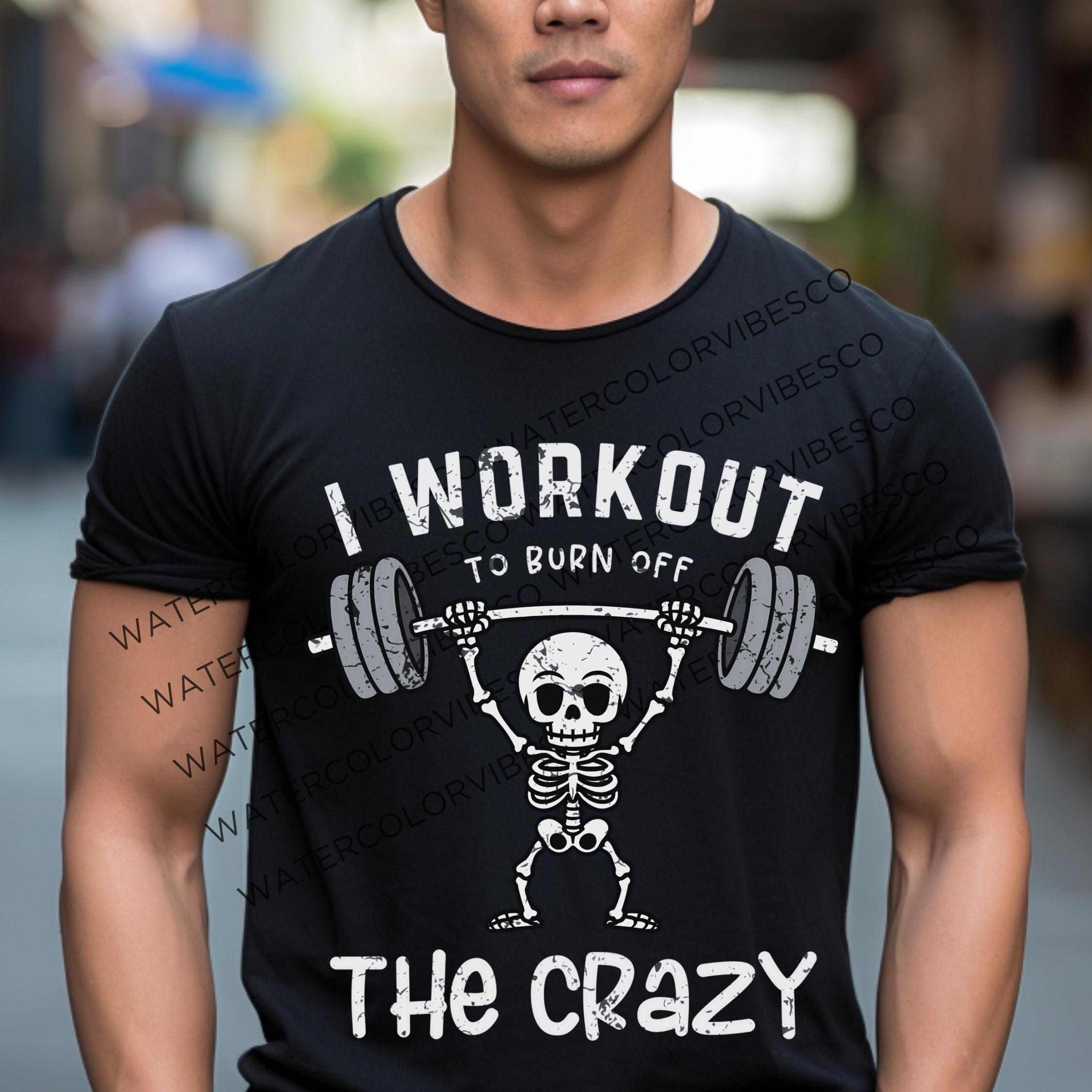 Funny Workout PNG Bundle, Skeleton Workout Sayings PNG, Retro Grunge ...