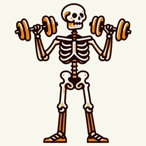 Workout PNG, Skeleton Workout Clipart, Deadlift PNG, Skeleton ...