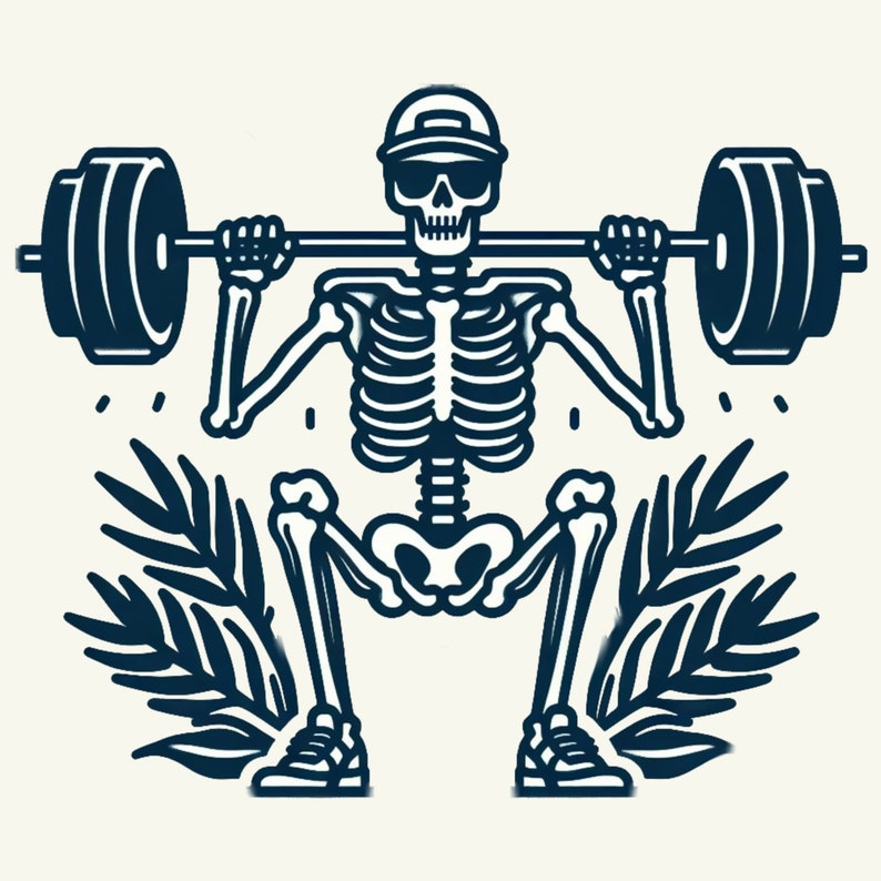 Workout PNG, Skeleton Workout Clipart, Deadlift PNG, Skeleton ...
