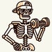 Workout PNG, Skeleton Workout Clipart, Deadlift PNG, Skeleton ...