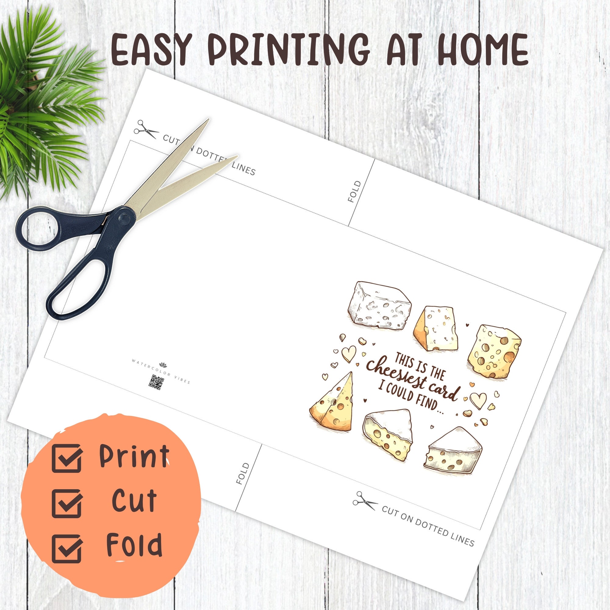 Cheesiest Card, Cheesy Card Printable, Cheese Lover Gift, Funny Thank ...