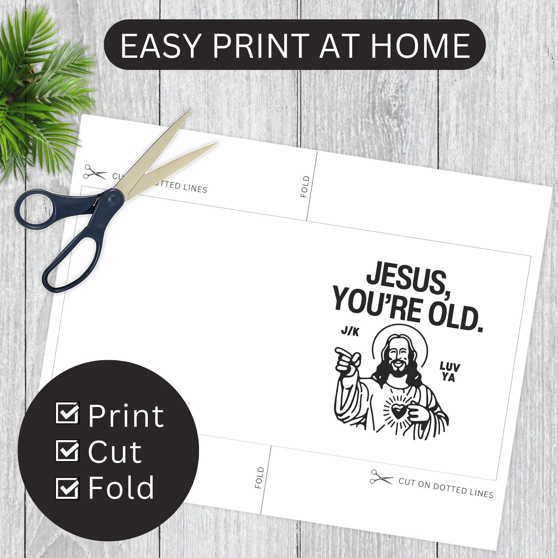 Funny Christian Birthday Card: Jesus Humor (PDF, PNG, JPG) - Etsy