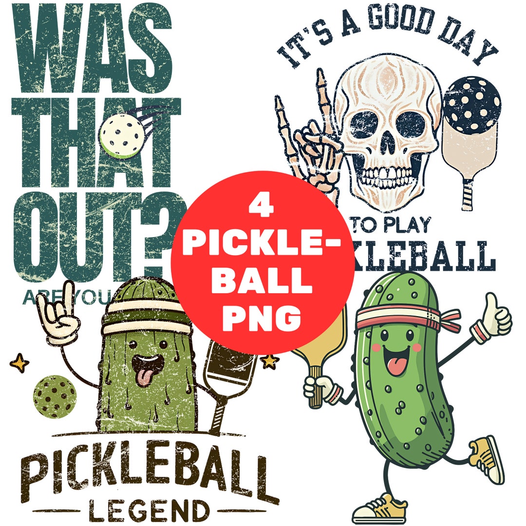 Retro Pickleball PNG, Funny Pickleball Clipart, Skeleton Pickleball PNG ...