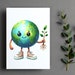 Earth Clipart, Watercolor Earth PNG, Earth Day Clipart, Cute Earth ...