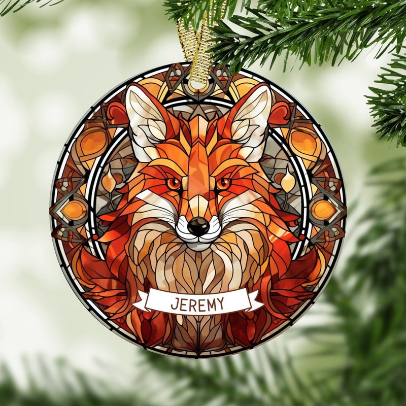 Stained Glass Fox - Etsy