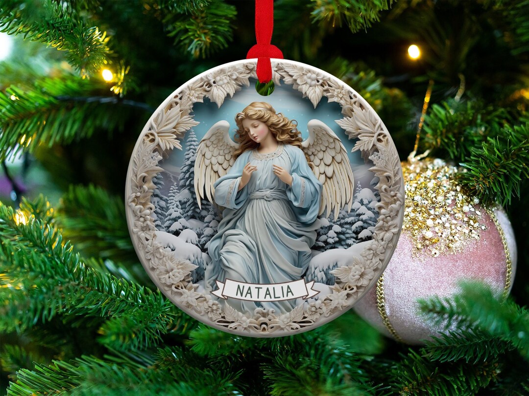 Angel Ornament Christmas Decor Customized Gift, Guardian Angel ...