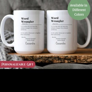 Personalized Coffee Mug, Writing Enthusiast Gift Custom Authors ...