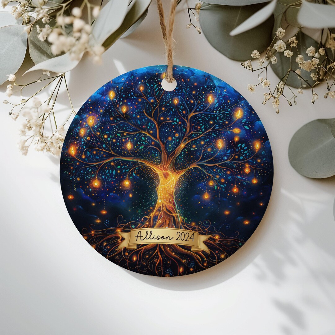 Custom Tree of Life Ornament Ceramic Tree Art Decoration Personalized ...
