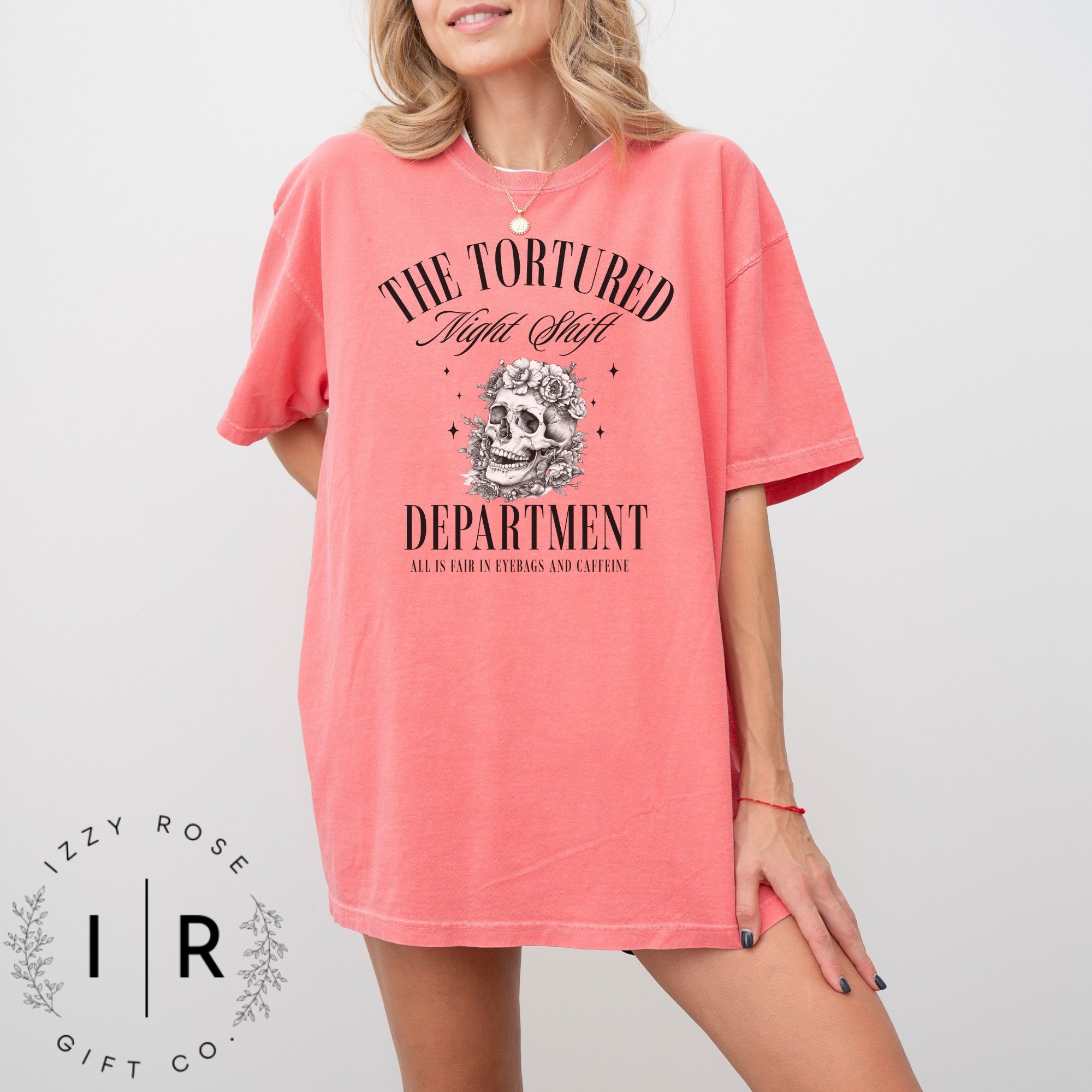 The Tortured Night Shift Department Shirt. Funny Night Duty Worker Gift ...