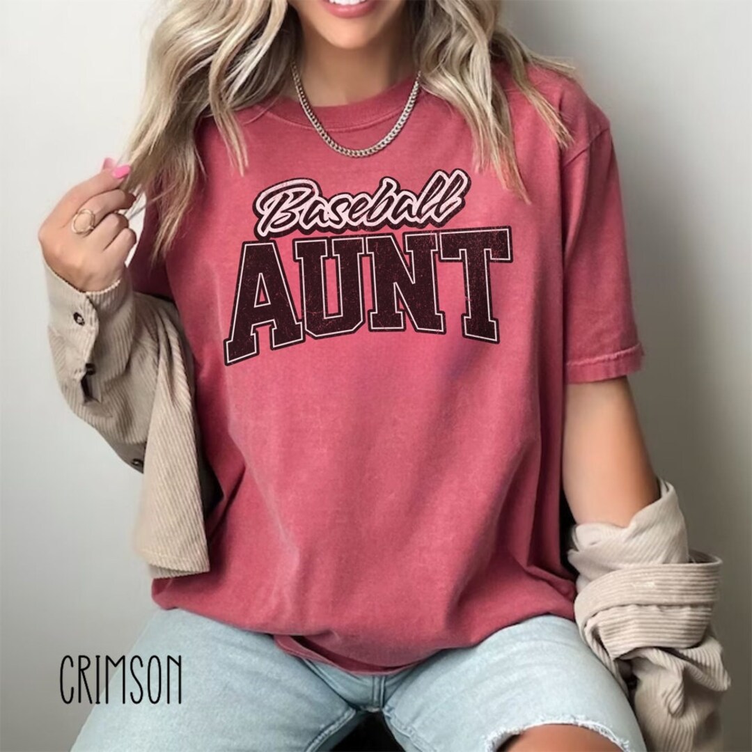 Baseball Aunt T-shirt, Vintage Auntie Baseball Sports Family Support ...
