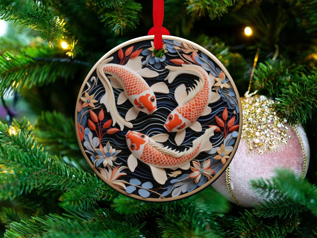 Koi Christmas Ornament Christmas Decor Customized Koi Lover Gift ...