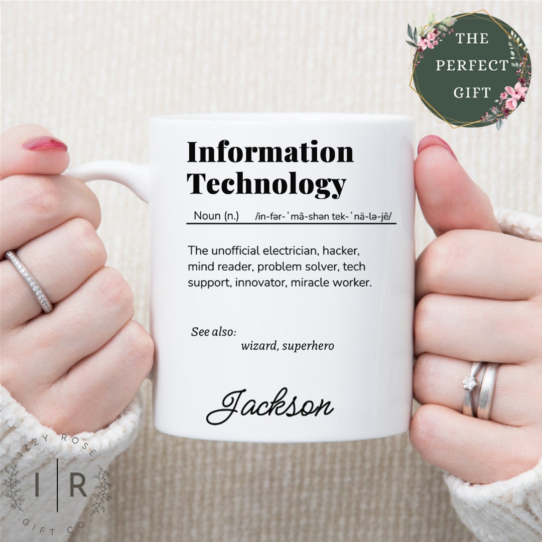 Tech Mug Gift Personalized IT Definition Mug Custom Name Info ...