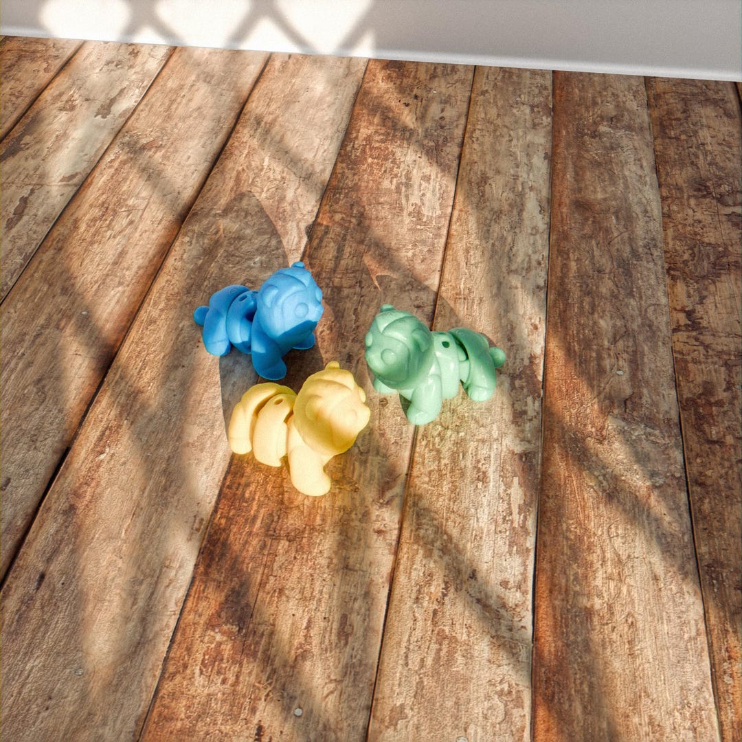 Zou Lion 3D Printed Articulated Toy | Flexible Lion Figurine ...