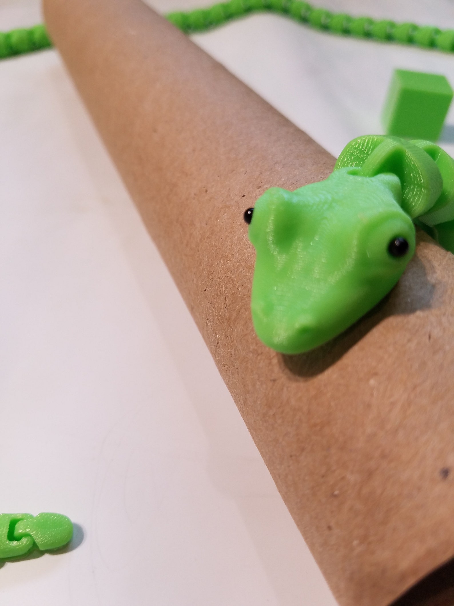 Flexible Snake Toy 3D Printed Articulated Snake Poseable Snake Figurine ...