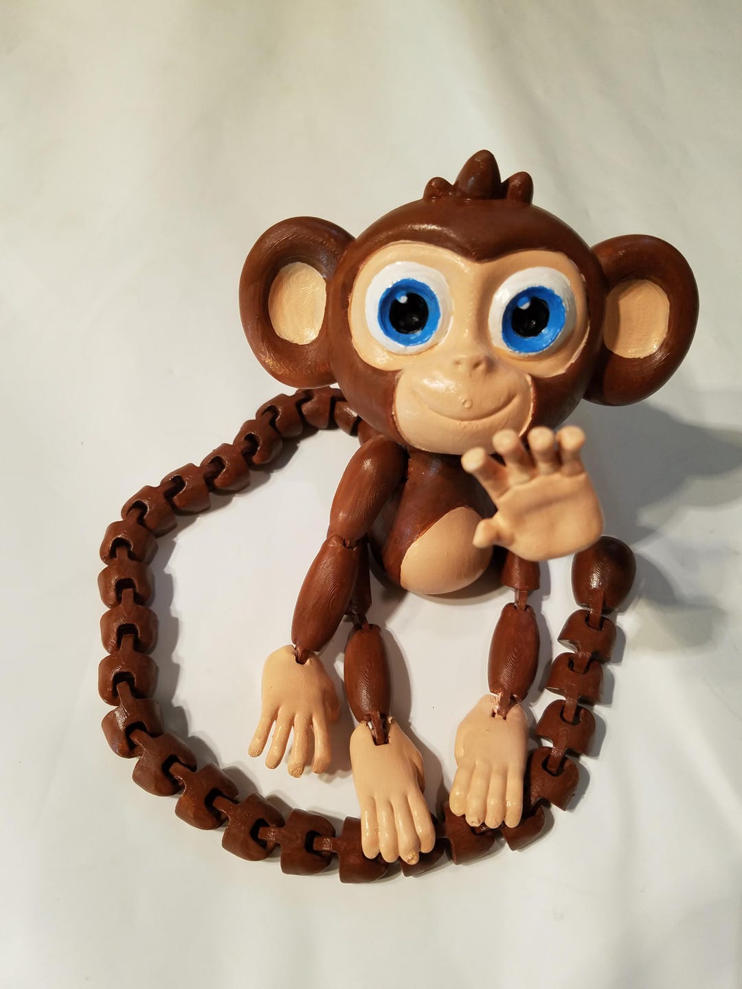 Handpainted Articulating Monkey Toy 3D Printed Flexible Monkey Gift for ...