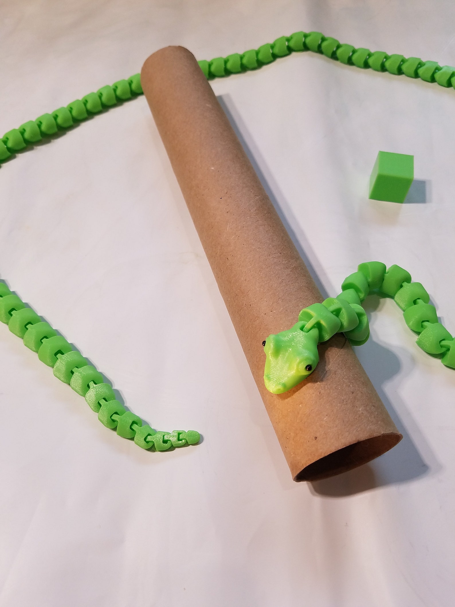 Flexible Snake Toy 3D Printed Articulated Snake Poseable Snake Figurine ...