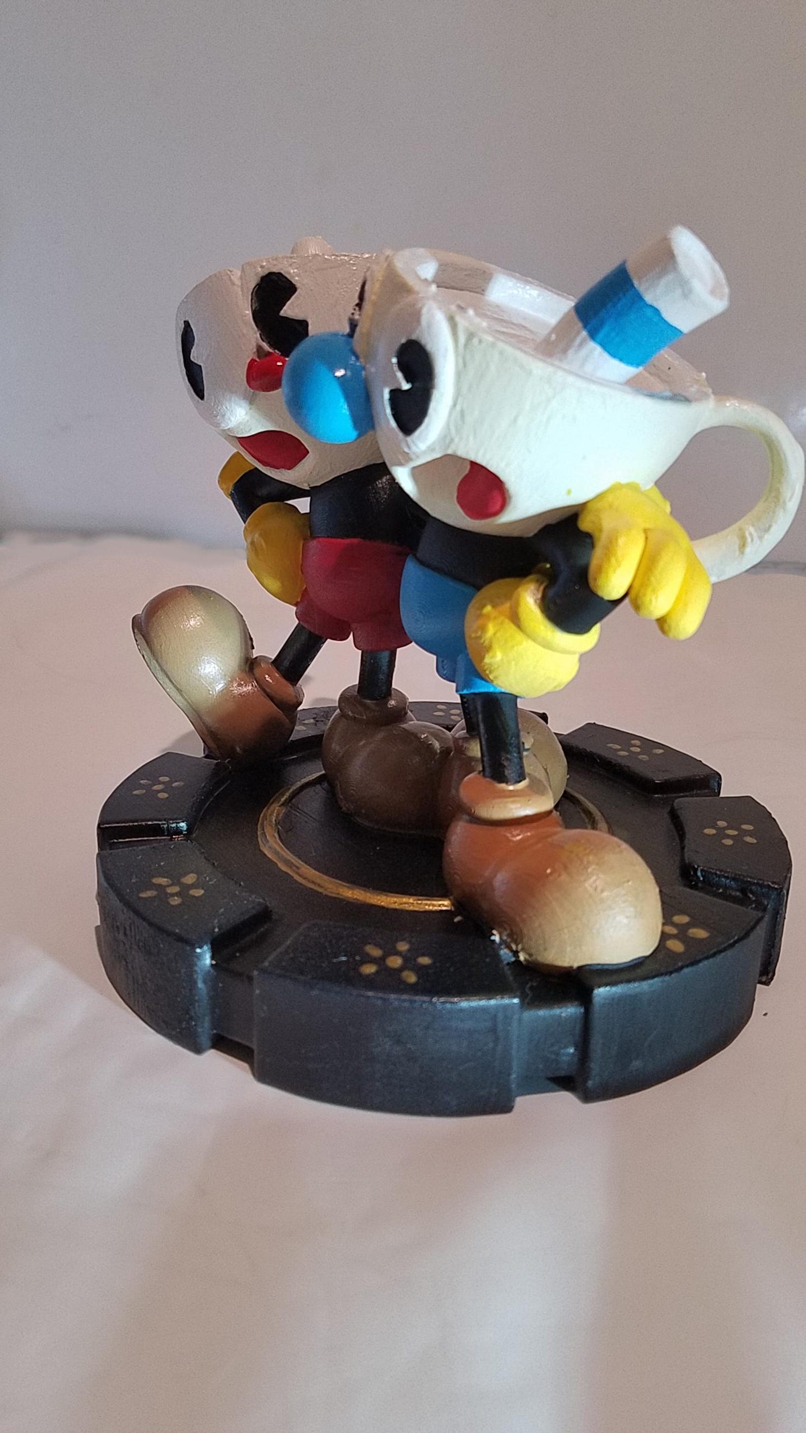 Handpainted Cuphead and Mugman Statue Collectible Video Game Decor ...