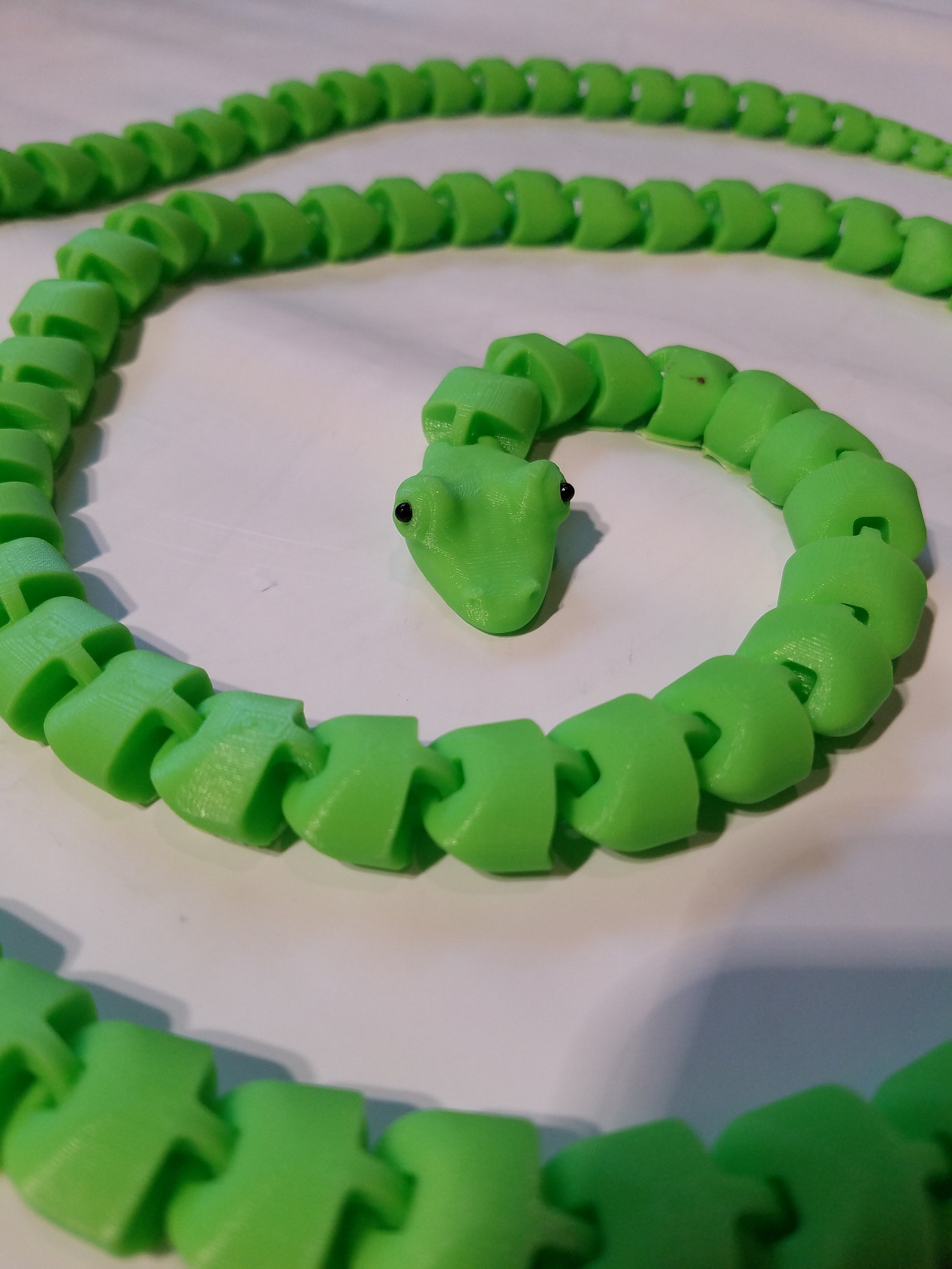 Flexible Snake Toy 3D Printed Articulated Snake Poseable Snake Figurine ...