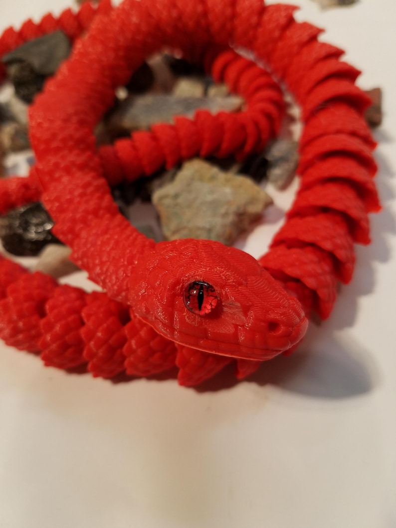 Poseable Red Viper Snake Toy | Inventory Sale - Realistic Snake ...