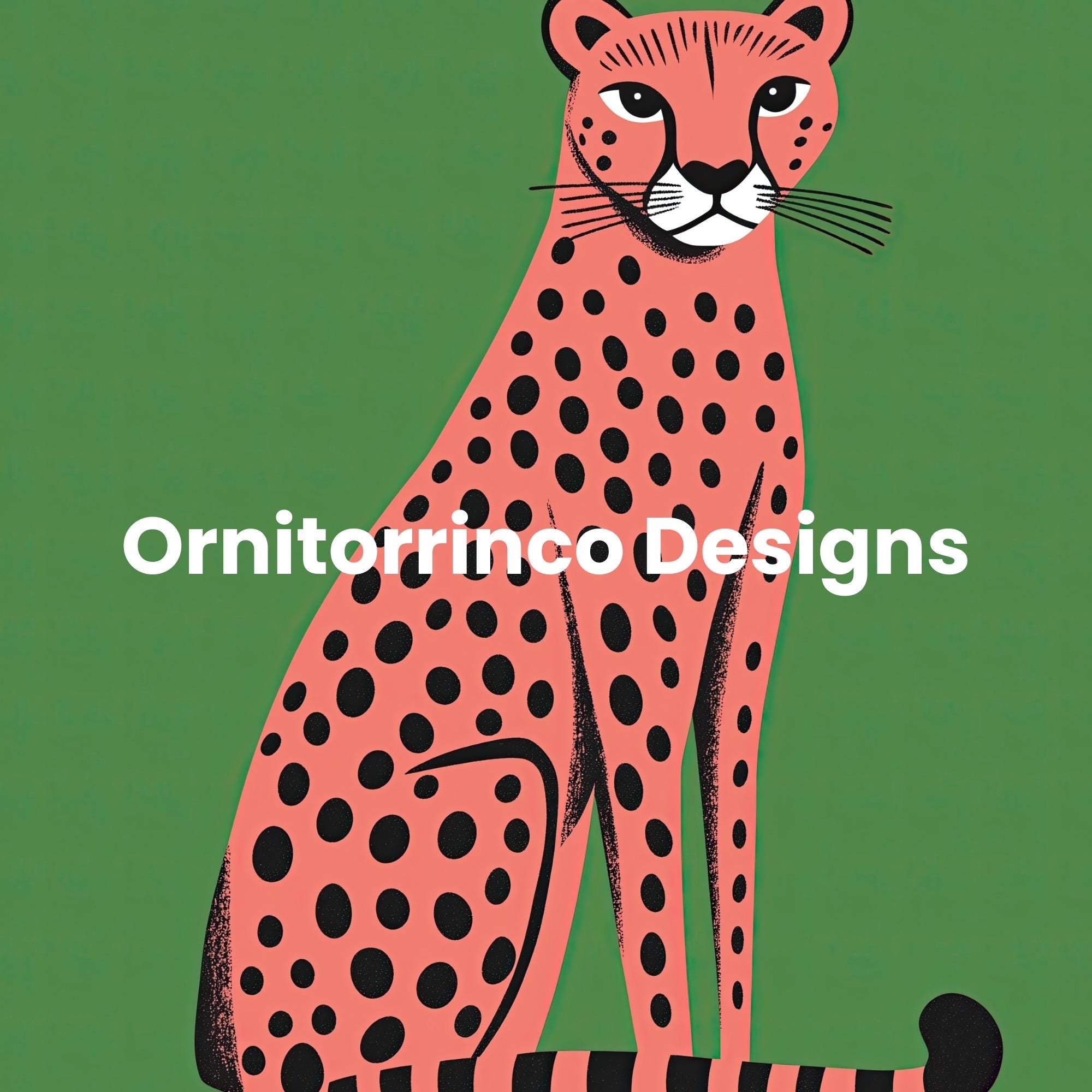 Cheetah on Green Background Digital Print | Trendy Home Decor ...