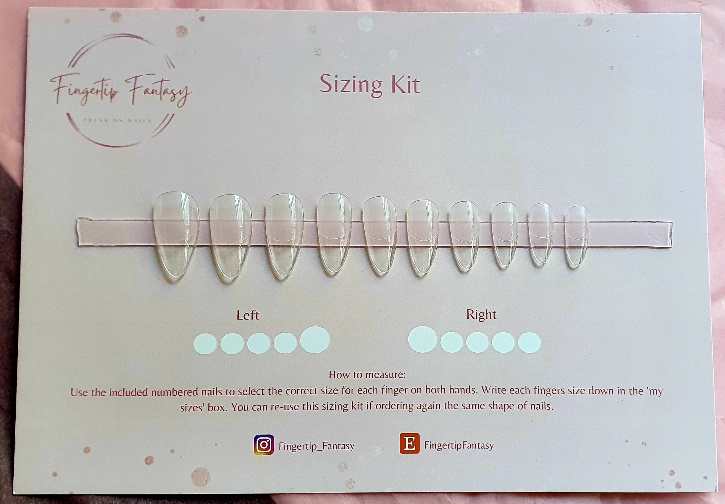 Fingertip_fantasy Sizing Kit - Etsy