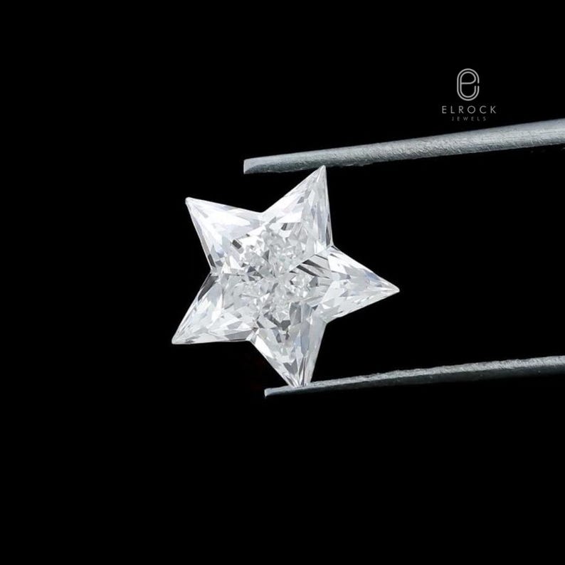 Lab Grown Diamond Star Cut Studs for Engagement Ring, Earrings Gift for ...