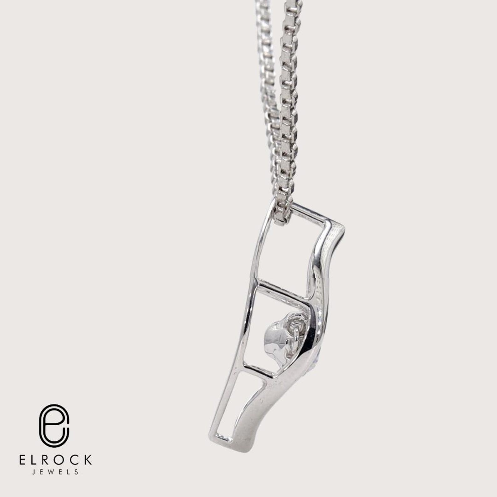 14k Solid Gold Dancing Diamond Necklace, Lab Grown Moving Diamond ...