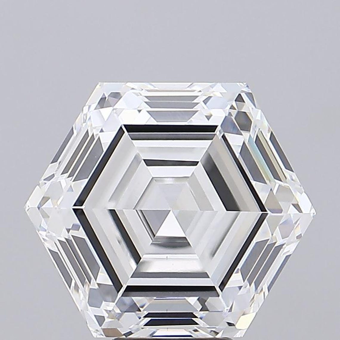 Hexagon Step Cut Diamond for Custom Jewelry, 10.09 Carat Lab Grown ...