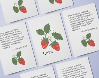 Fruit of the Spirit Flash Cards for Kids | Bible Memory Flashcards ...
