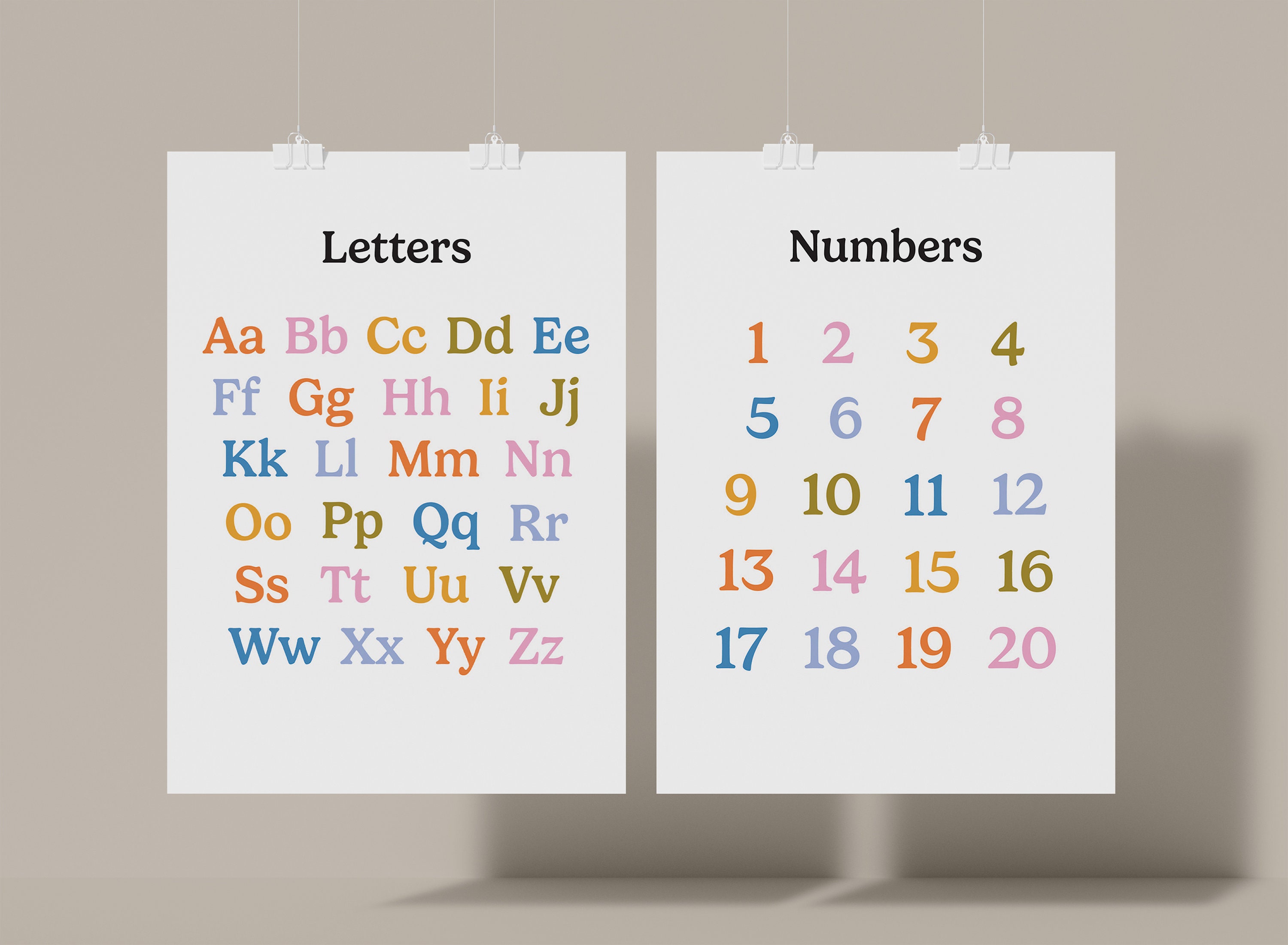 Colorful Educational Classroom Posters, Homeschool Printables, Digital ...