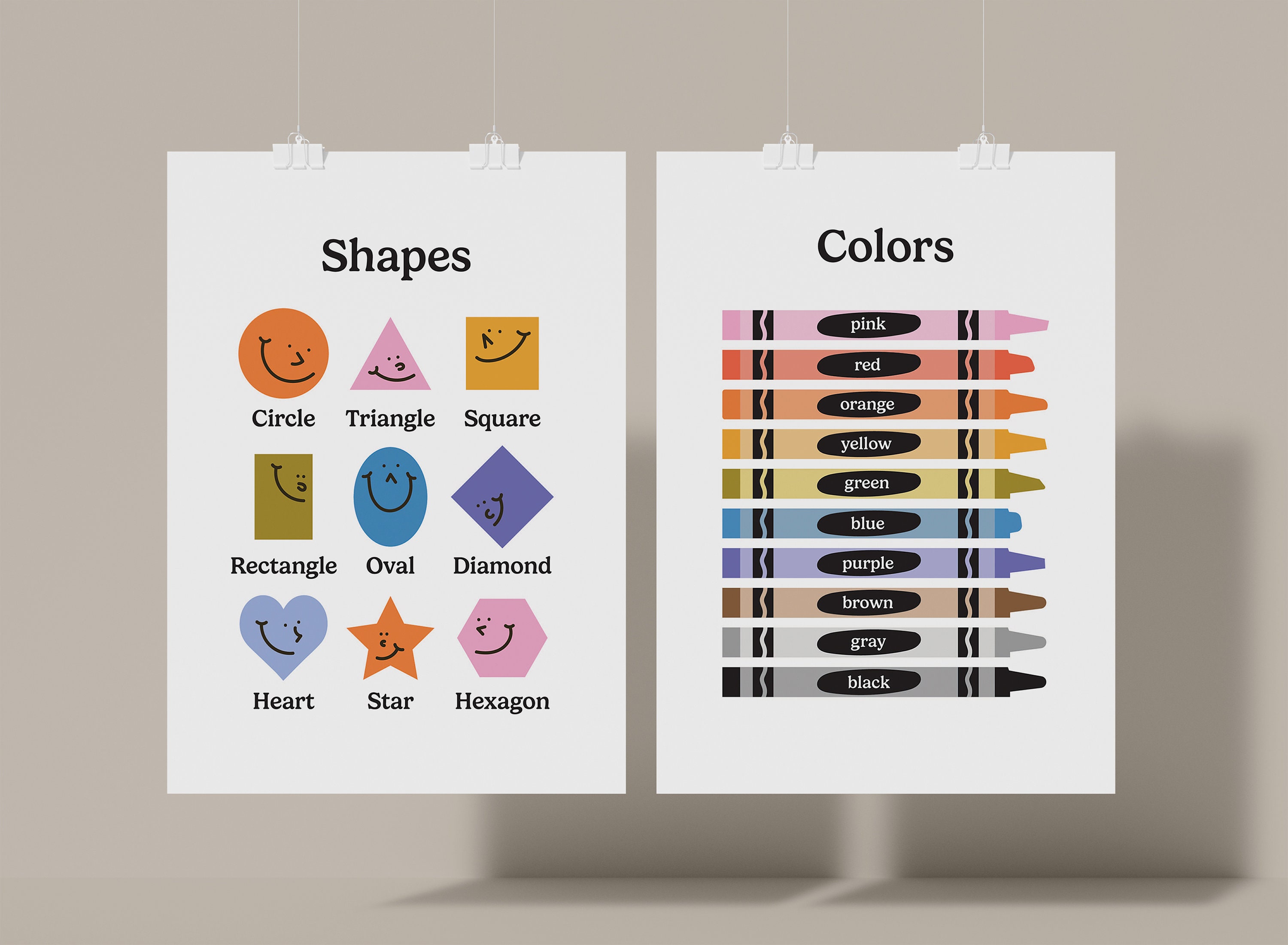 Colorful Educational Classroom Posters, Homeschool Printables, Digital ...