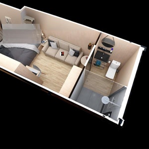 Container Hotel Module 12 Units - 2.5m X 6m , Modern Floor Plans ...