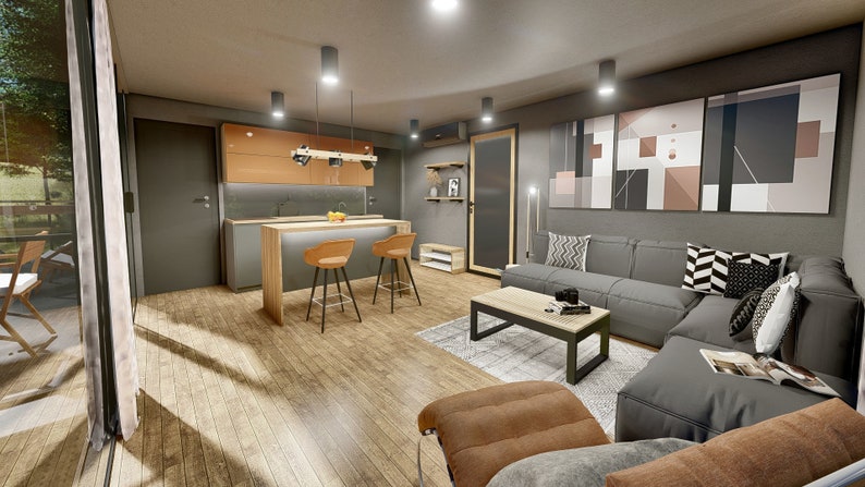 Miami House Plan 7m X 16m - Modern Floor Plans, 1 Bedroom 100m2 W/loft ...