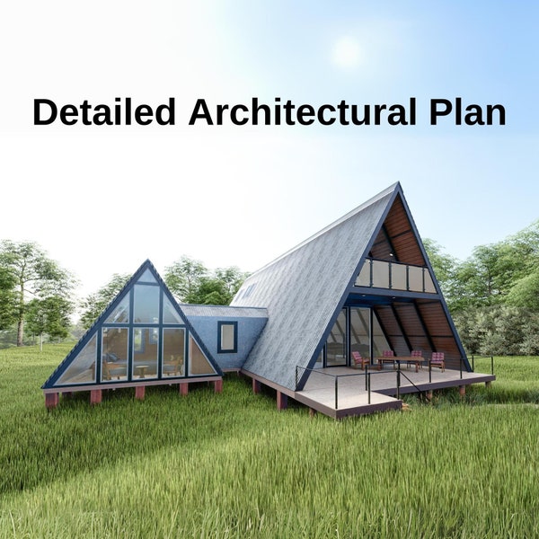 A Frame Cabin Floor Plan - Etsy