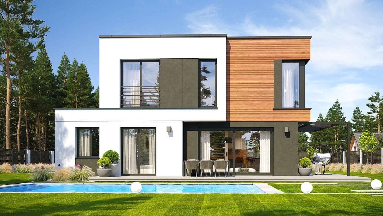 Modern Family House Plan 13m X 14m - Modern Floor Plans, 4 Bedroom 165 ...