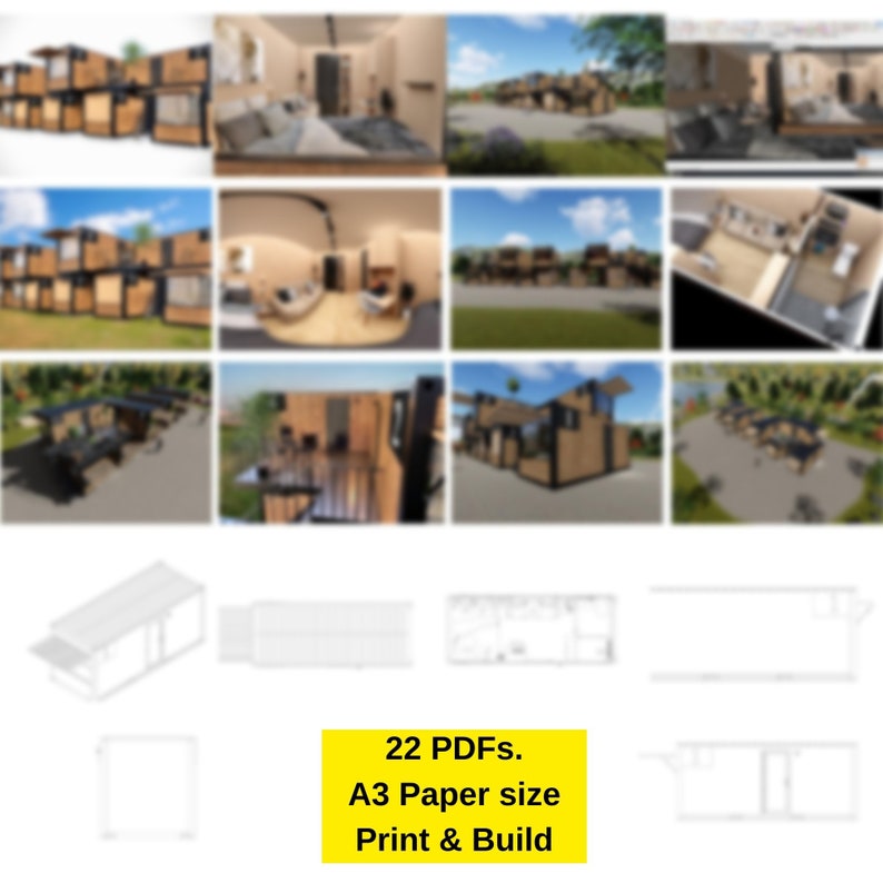Container Hotel Module 12 Units - 2.5m X 6m , Modern Floor Plans ...