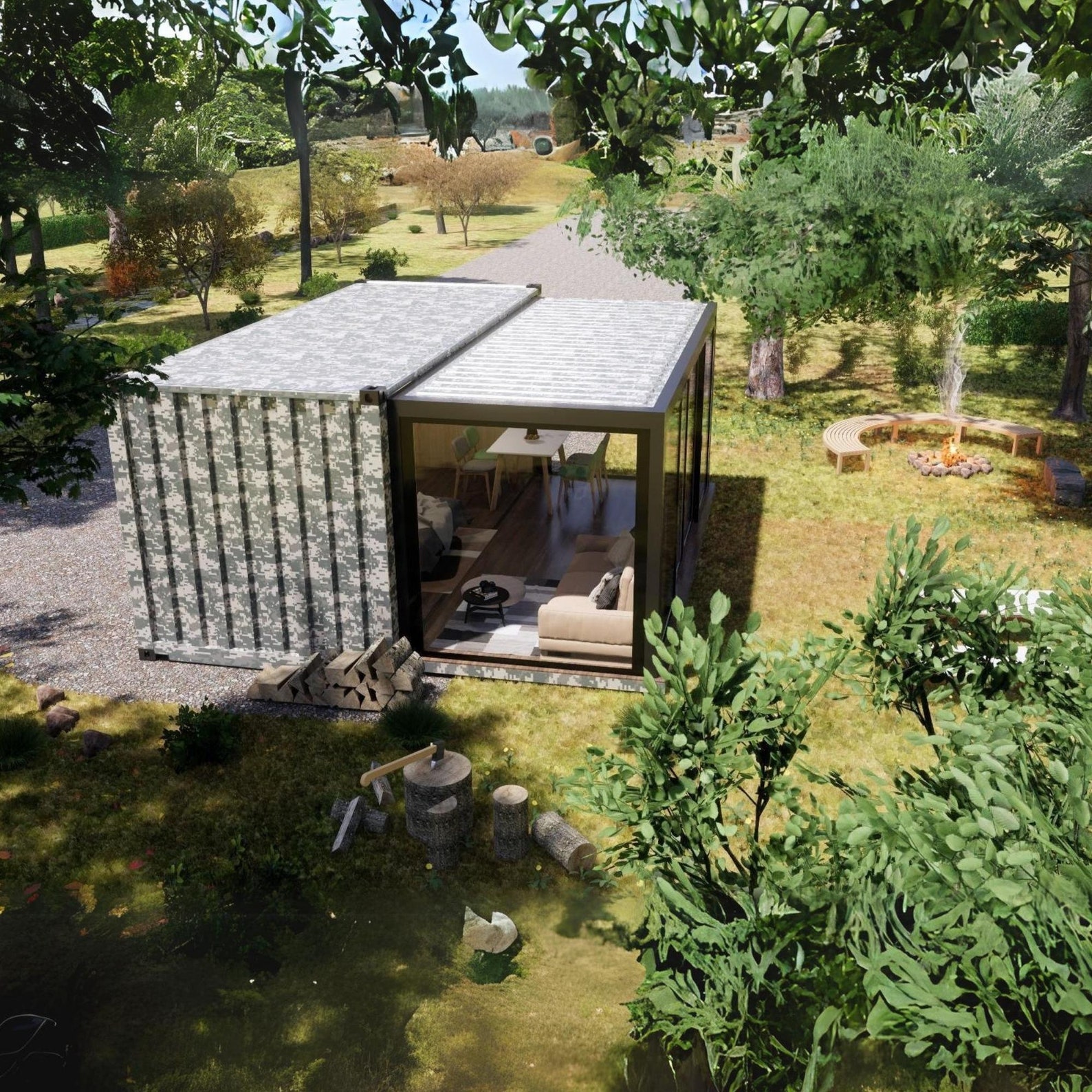 Folding Container House Plan 4.5m X 6m - Modern Floor Plans, 1 Bedroom ...