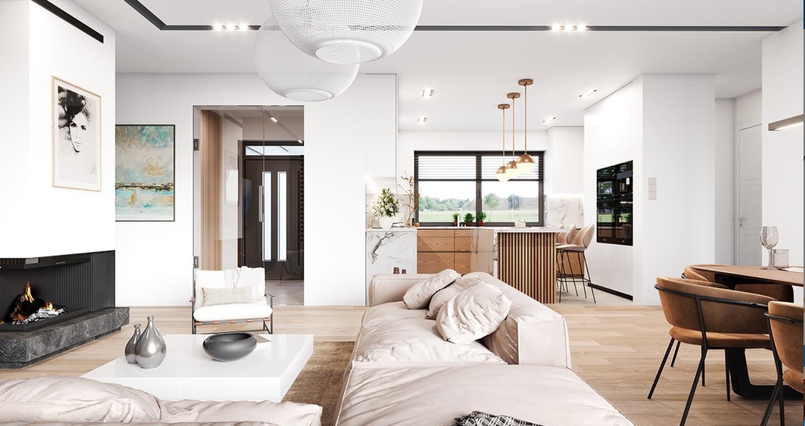 55ft X65ft -luxury One-story Villa Architectural Design -modern and ...